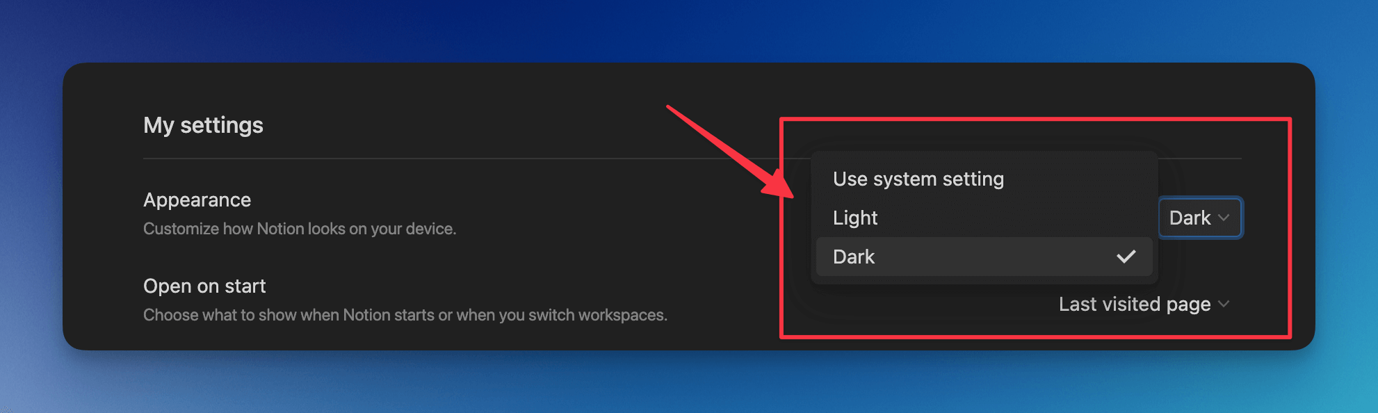 How to Make Notion Dark Mode